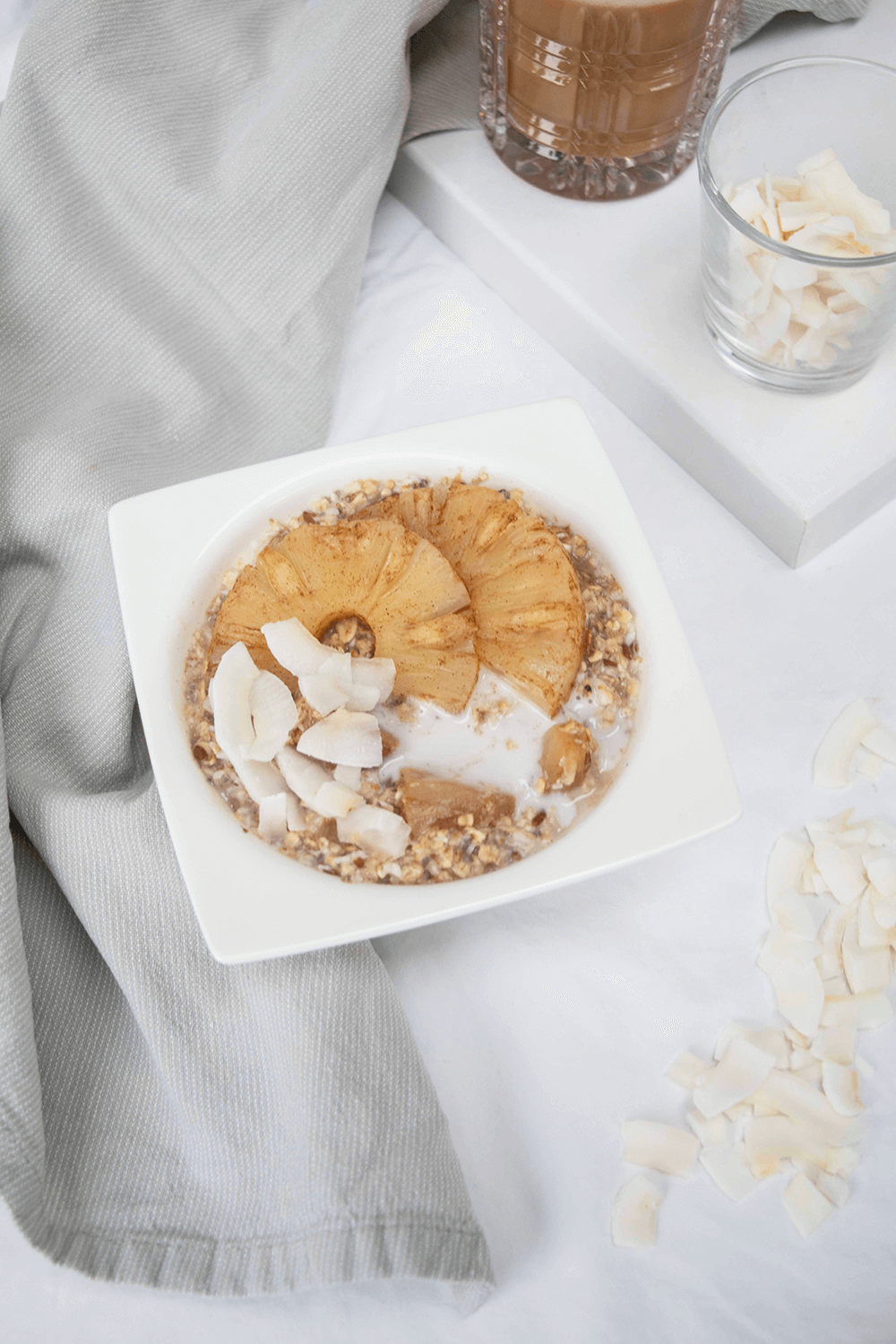 Pineapple Coconut Porridge Recipe – healthy & vegan - coucoucake cake ...